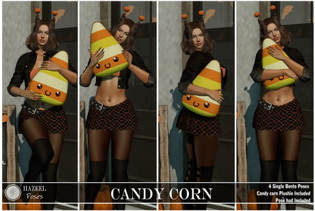 Second Life Marketplace - .::Hazeel::. Candy Corn ~ Bento Pose pack
